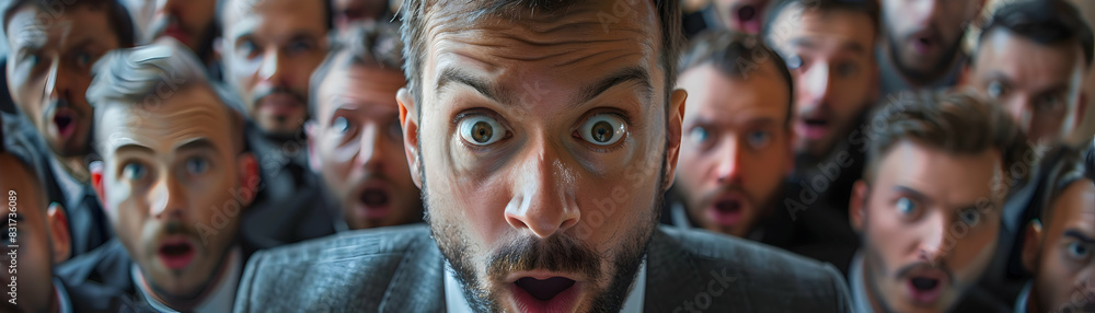 High resolution image of a manager addressing a sudden staff shortage ...