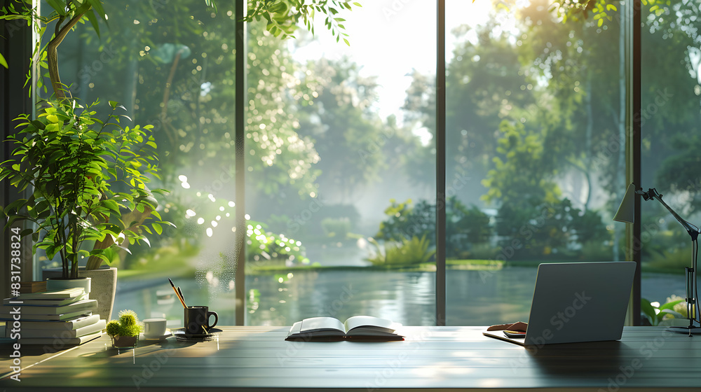 Professional working with nature view from office window: Importance of ...