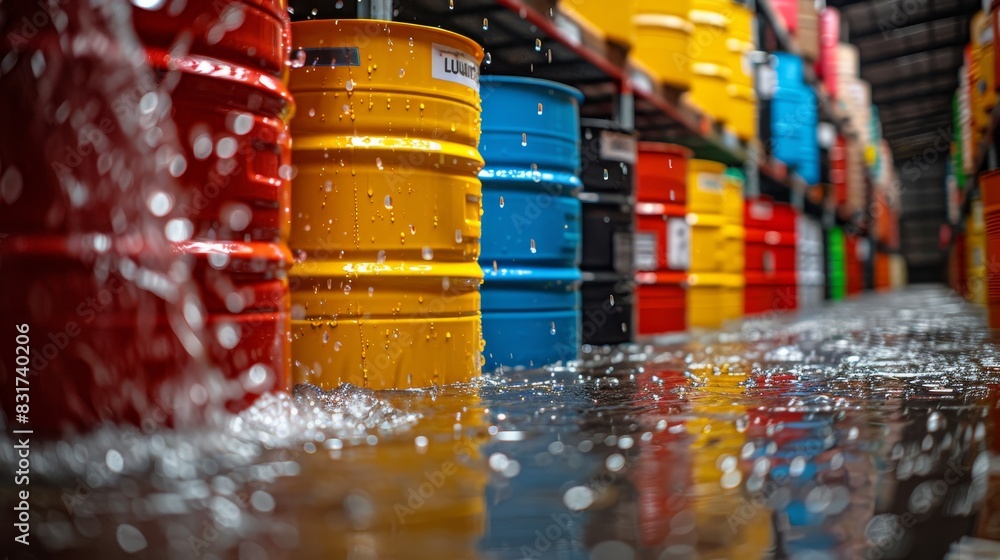 Inspecting drums at a chemical storage facility to preserve containment ...