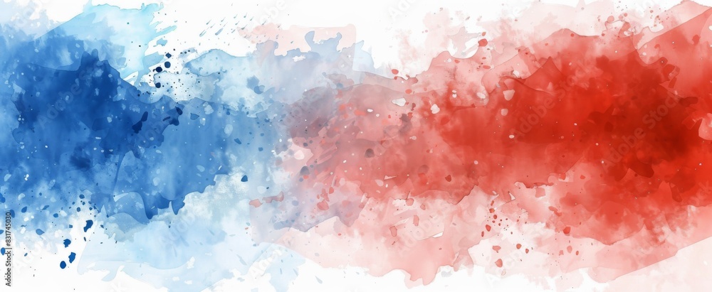 Abstract Watercolor Red, White, and Blue Background for Vector ...