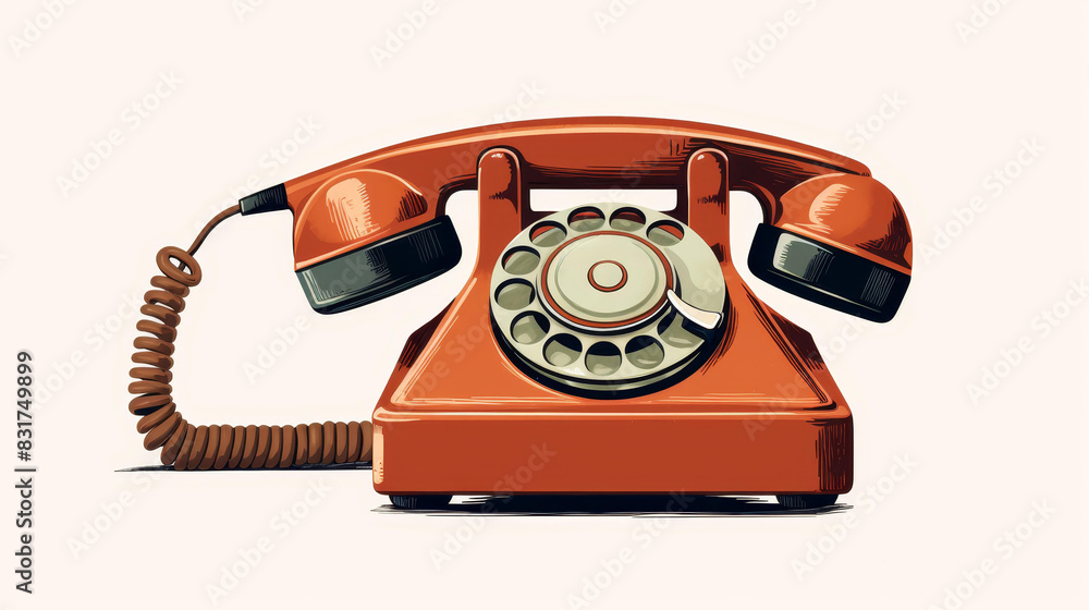 Vintage telephone illustration, perfect for communication and tech ...