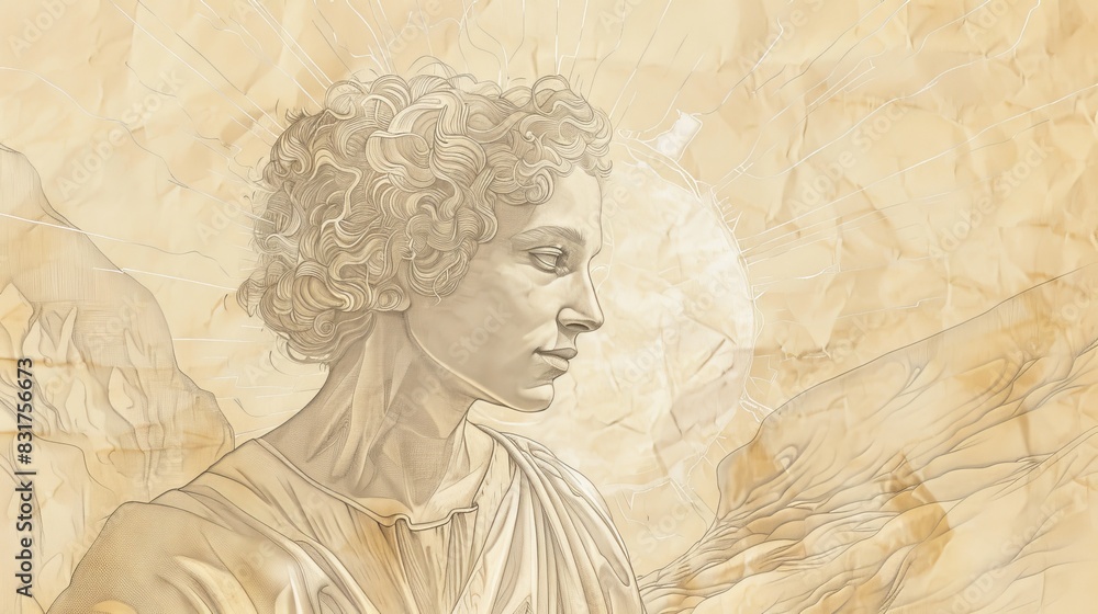 Annunciation by St. Gabriel the Archangel, Celestial Landscape ...