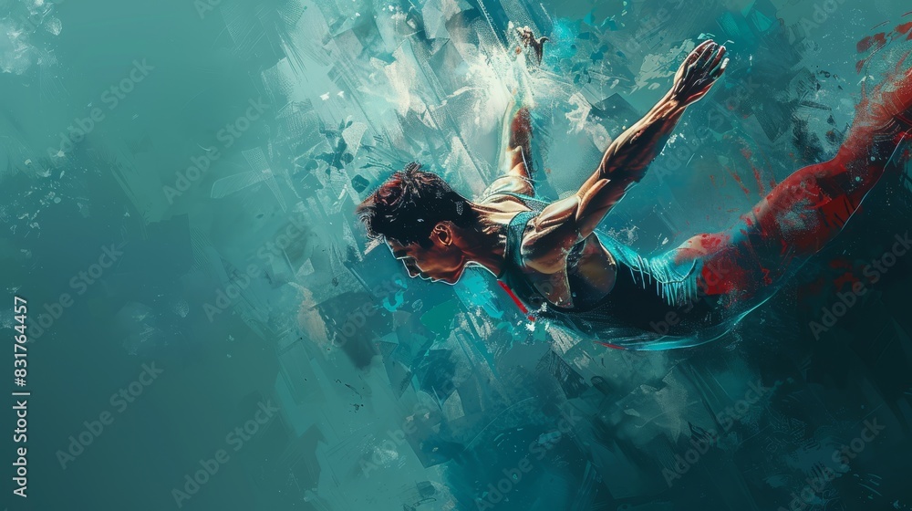 An olympic gymnast, their body defying gravity, becomes a living ...