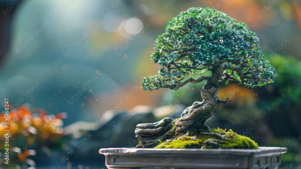 The art of bonsai, the cultivation of miniature trees, reflects the ...