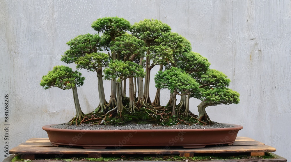 The art of bonsai, the cultivation of miniature trees, reflects the ...