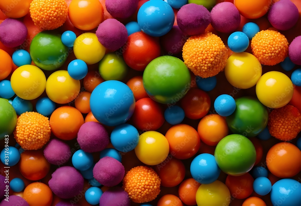 Generate a top down, candy-themed simple sprite pixel image set on a ...