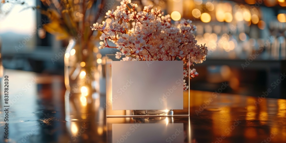 reception stylish modern and minimal frosted glass name tag or place ...