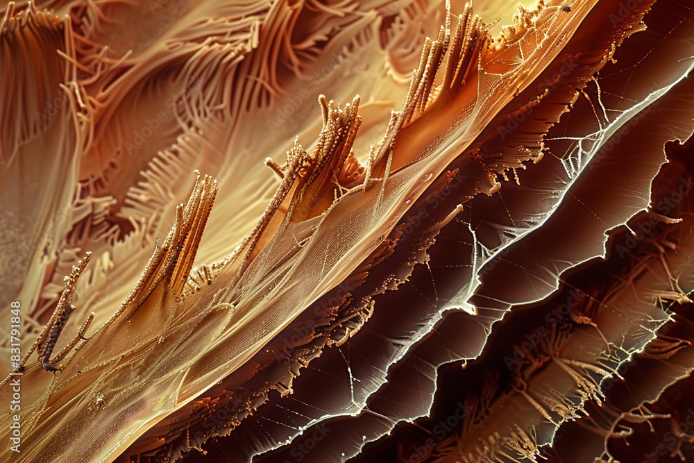 A high-resolution microscope image of a strand of hair, revealing the ...
