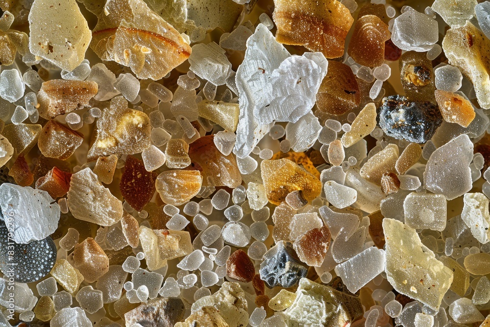 A high-resolution microscope view of a grain of sand, highlighting the ...