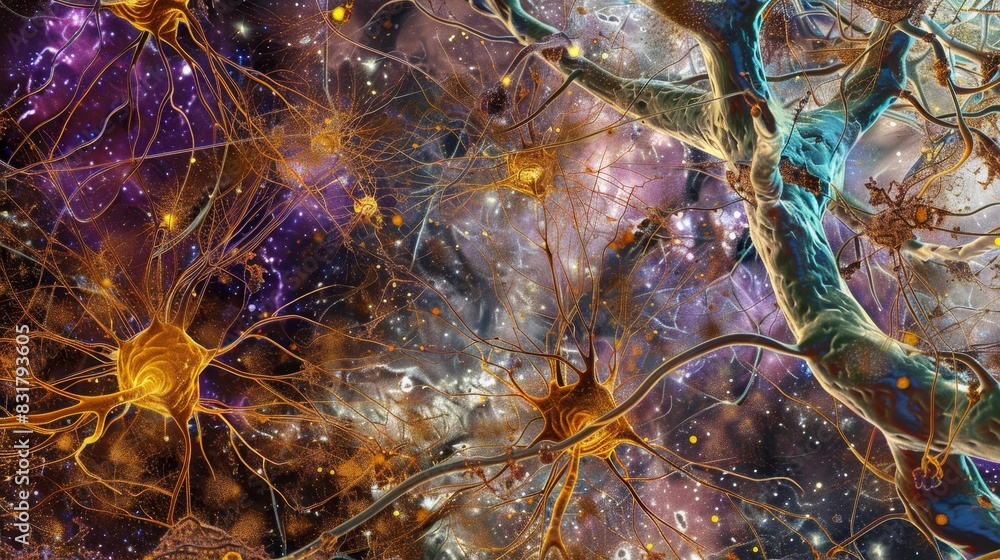 A stunning microscope image of a section of human brain tissue ...