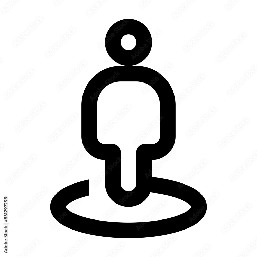 people Street View line map and location icon Stock Vector | Adobe Stock