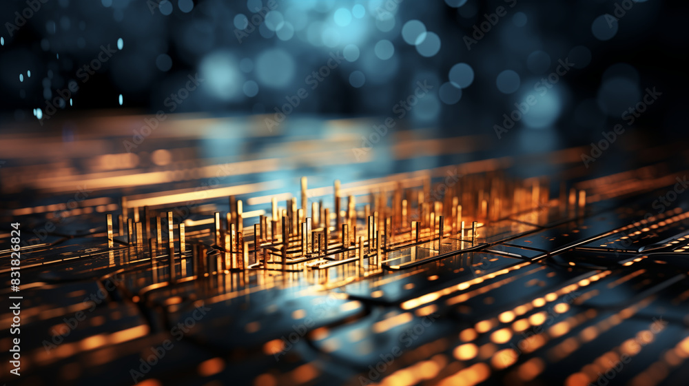 Abstract digital background featuring binary code and AI algorithms ...