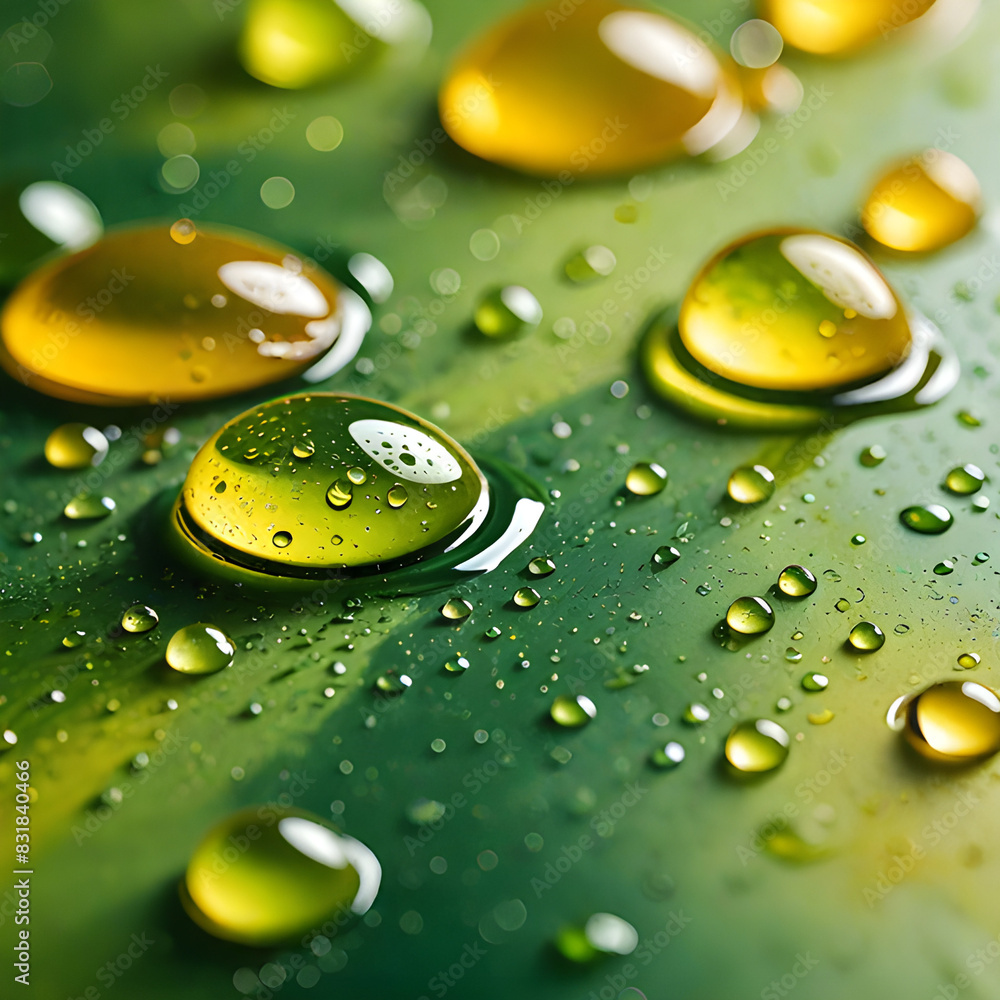 Water droplets on a surface, perfect for illustrating concepts related ...