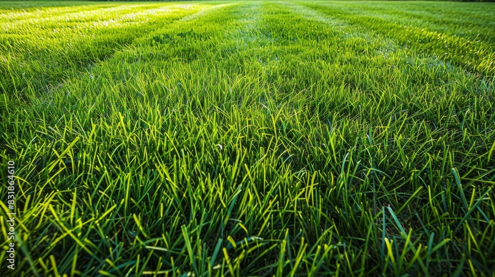Wide background image of green carpet of manicured grass. Beautiful ...