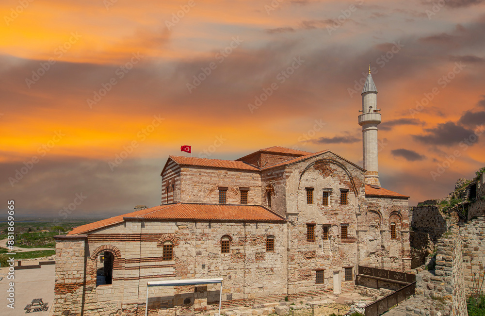 View of Hagia Sophia Mosque, Ancient Mosque Enez (Ainos) Fatih Mosque ...