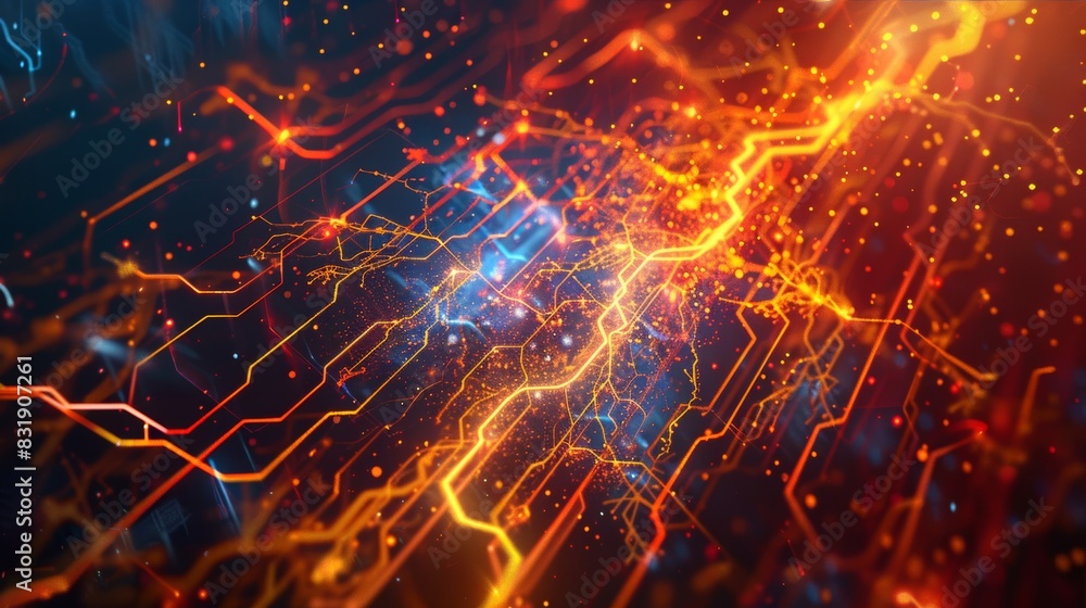 Electrical bolts and circuit layout causing the presentation of ...