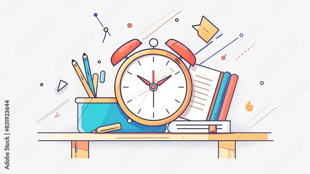 Time, Clock, Watch, Desk, Flat, Book, Wood, Creative, Countdown ...