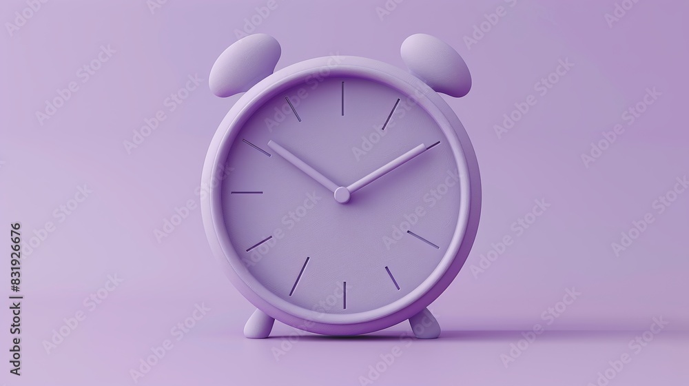 Analog timekeeping with a purple clock icon The three-of the clock ...