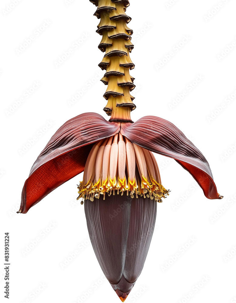 hanging banana flower on transparent background, cut out, png banana ...