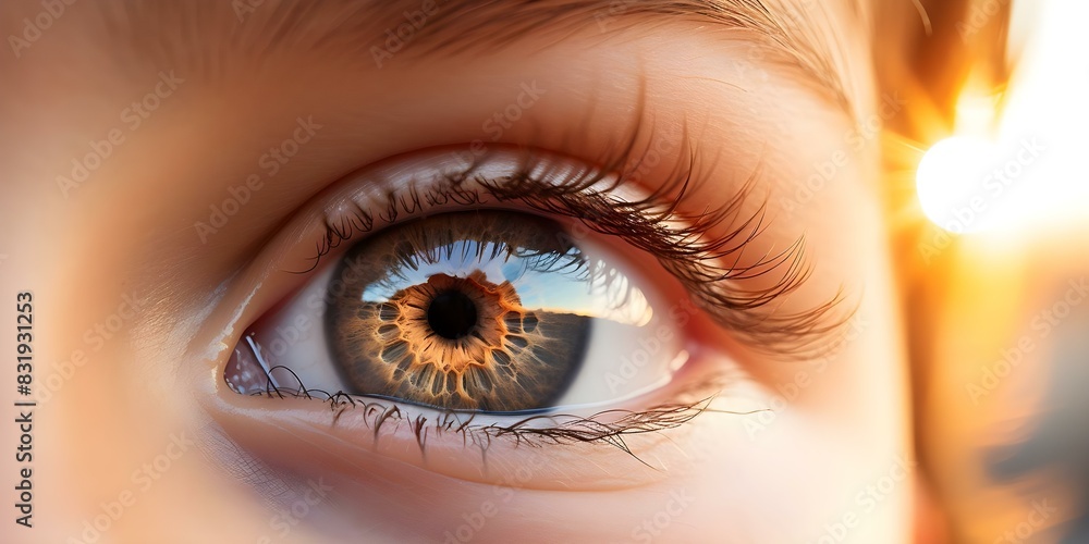 Impact of Light Pollution on Health: Close-Up of Dilated Human Eye ...