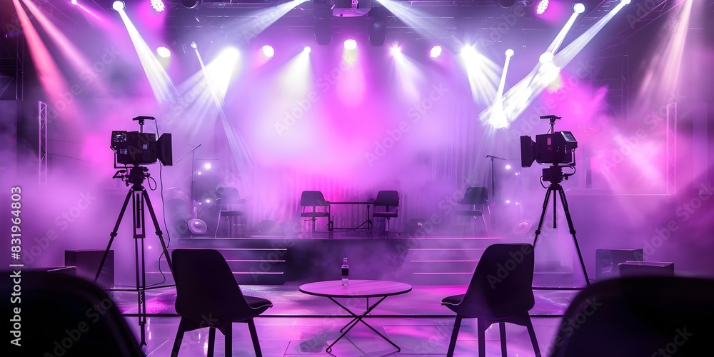 Creating a Showbiz Atmosphere on a TV Studio Set with Stage Lights ...