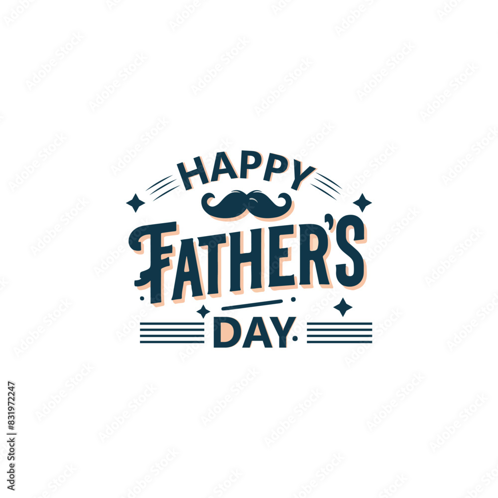 fathers day logo, happy fathers day typography Stock Vector | Adobe Stock