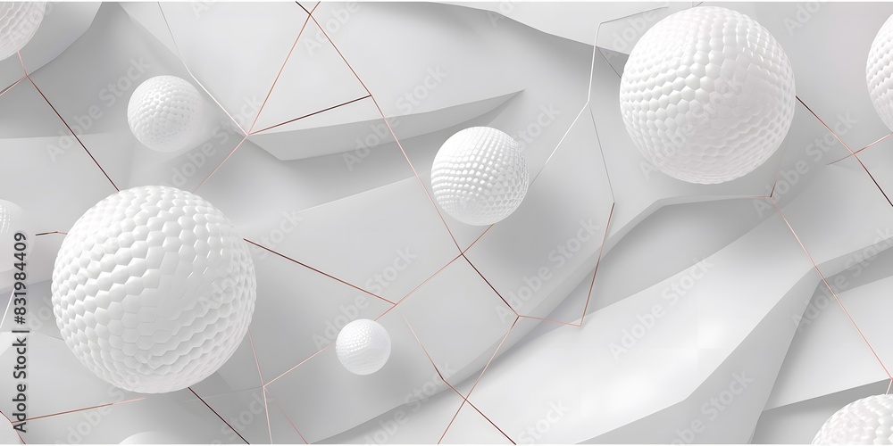 Elegant white tunnel, rendered with geometric shapes and curves for ...