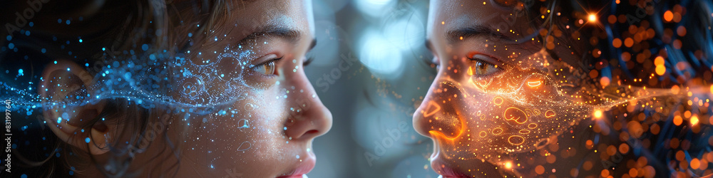 Original vs AI comparison. Generative AI examples collage. Photo image ...