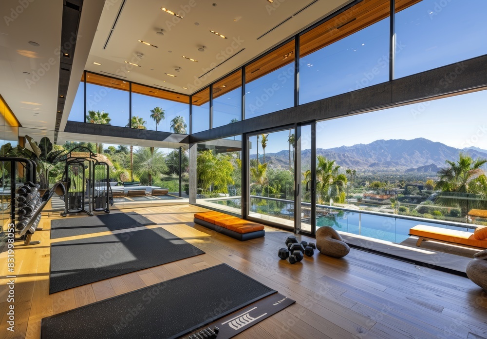 Experience the pinnacle of fitness luxury in this modern gym, where ...