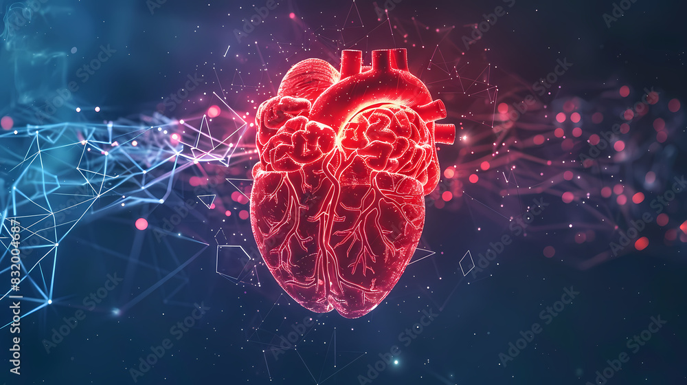 Heart And Brain Connected Animation Medical Background, Human Brain ...