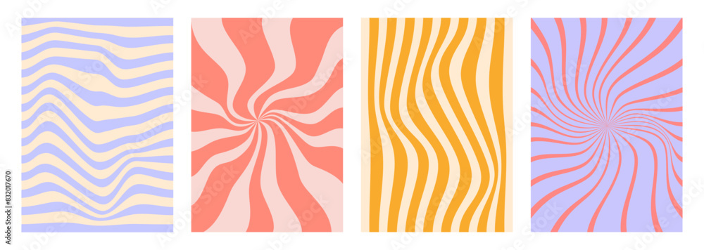 Y2k Retro Background Set. Retro Background with Distorted Grid. Vintage ...