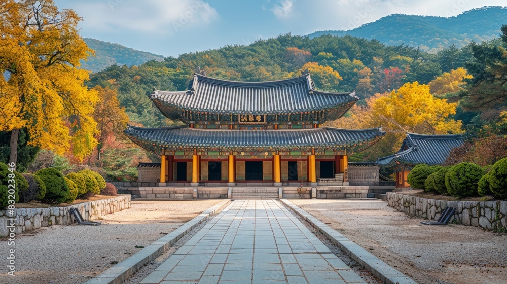The Bulguksa Temple in Gyeongju South Korea a historic temple that ...