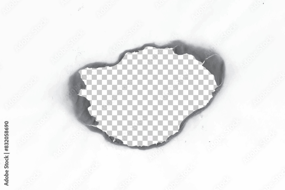 burned hole on a transparent background, circle, Realistic, burning ...