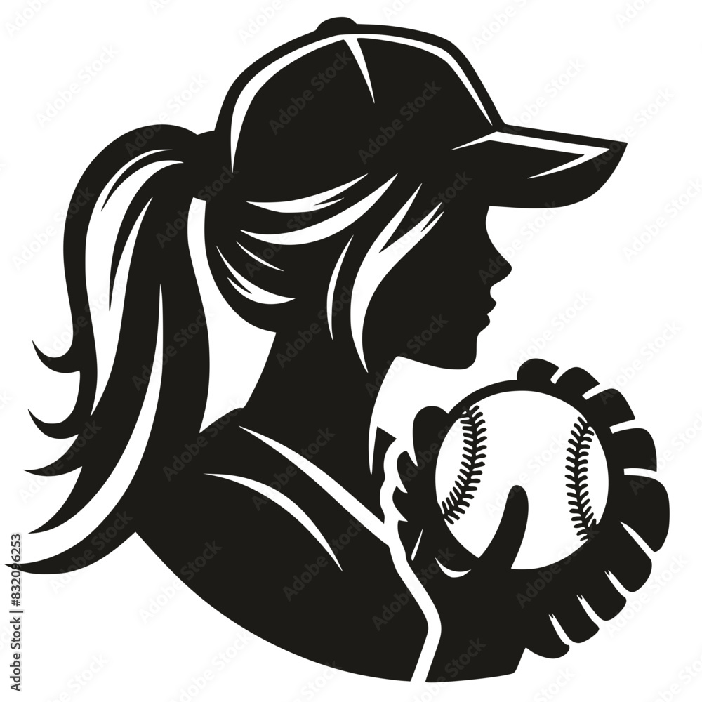 Baseball Girl Svg Baseball Player Svg Woman Svg Softball Svg