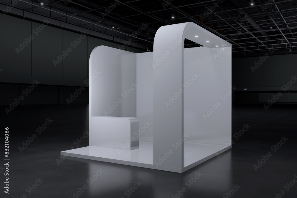 Exhibition stand for mockup and Corporate identity,Display design.Empty ...