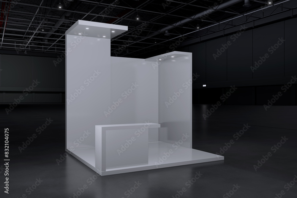 Exhibition stand for mockup and Corporate identity,Display design.Empty ...