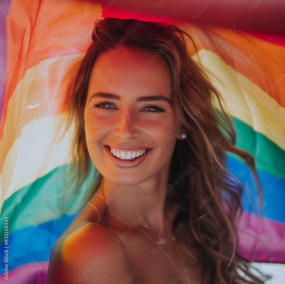 hot caucasian australian model photoshoot editorial holding the LGBTQ ...