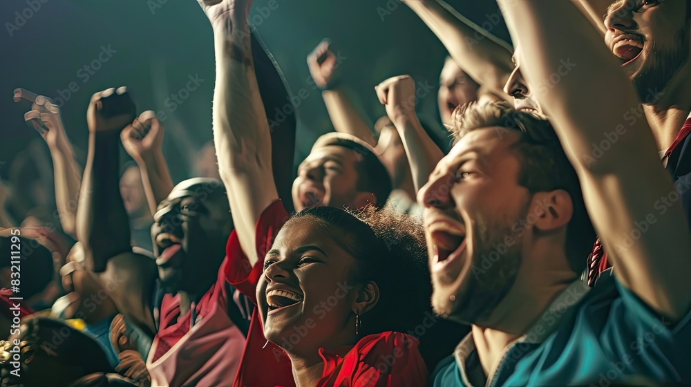 Professional football match is in full swing. Sports, game, stadium ...
