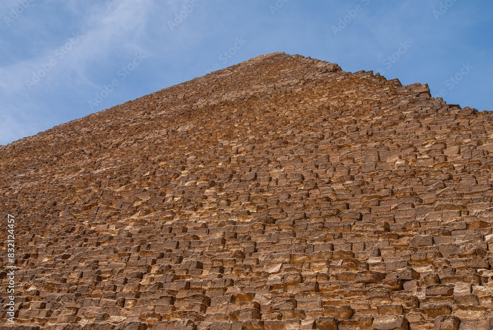 Largest of Egyptian pyramids - Pyramid of Cheops, Architectural art of ...