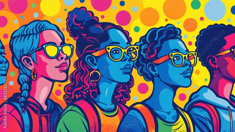 Vibrant of a Lively LGBTQ Empowerment Event Featuring Workshops Games ...