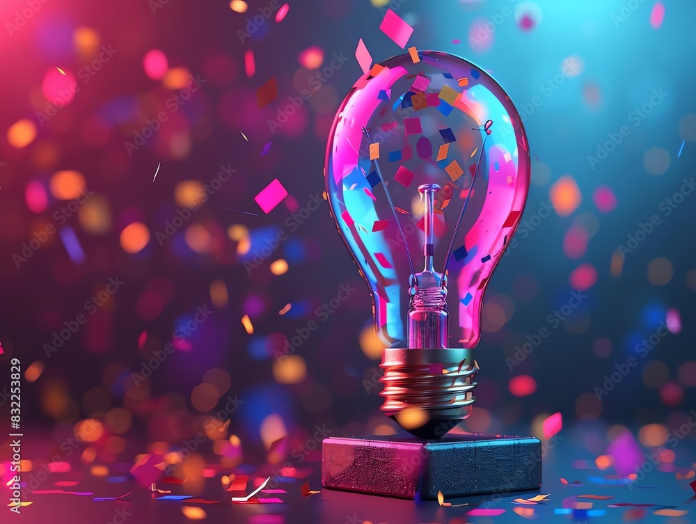 Innovation Award A 3D light bulb trophy with celebration lights and ...
