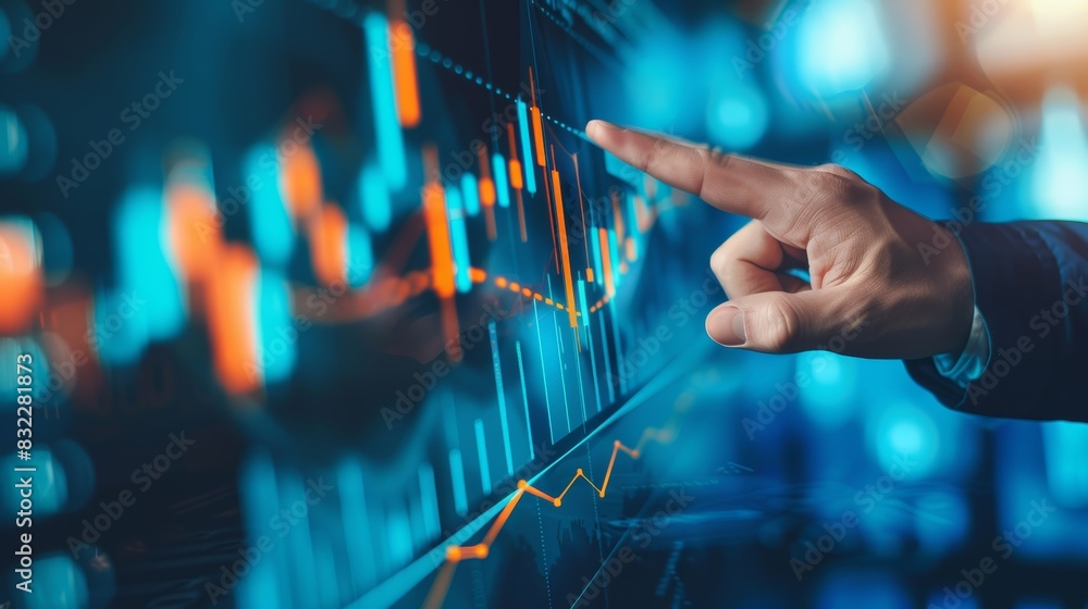 point on graph stock, financial background, benefit, spreadsheets ...