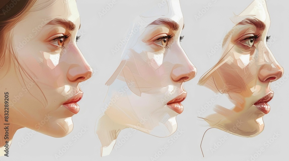 Dramatic of a female face showcasing the transformative effects of ...