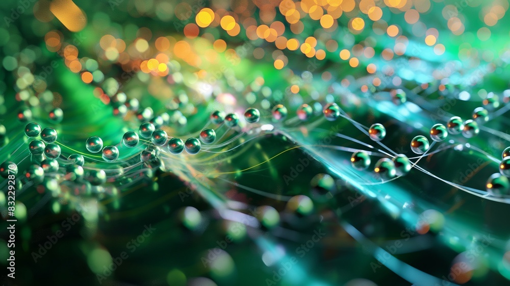 An artistic rendering of a quantum dot display fabrication process ...