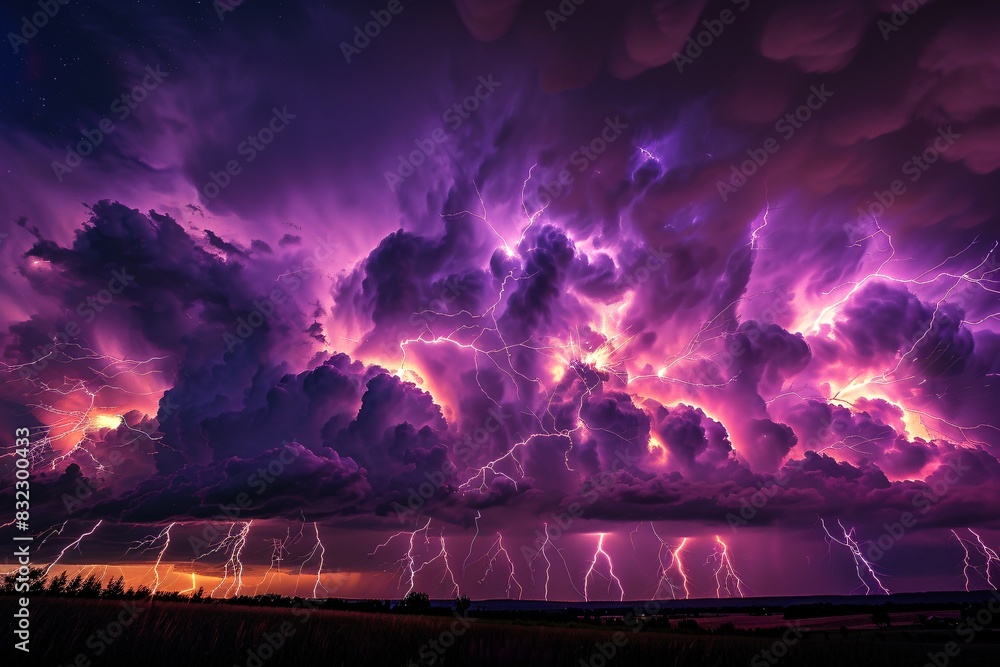 Breathtaking photo capturing the stunning beauty of a nighttime ...