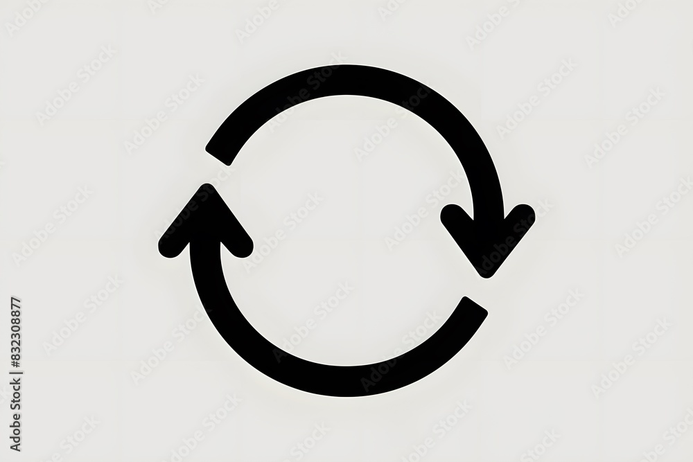 Dynamic circular motion indicated by two arrows rotating around each ...