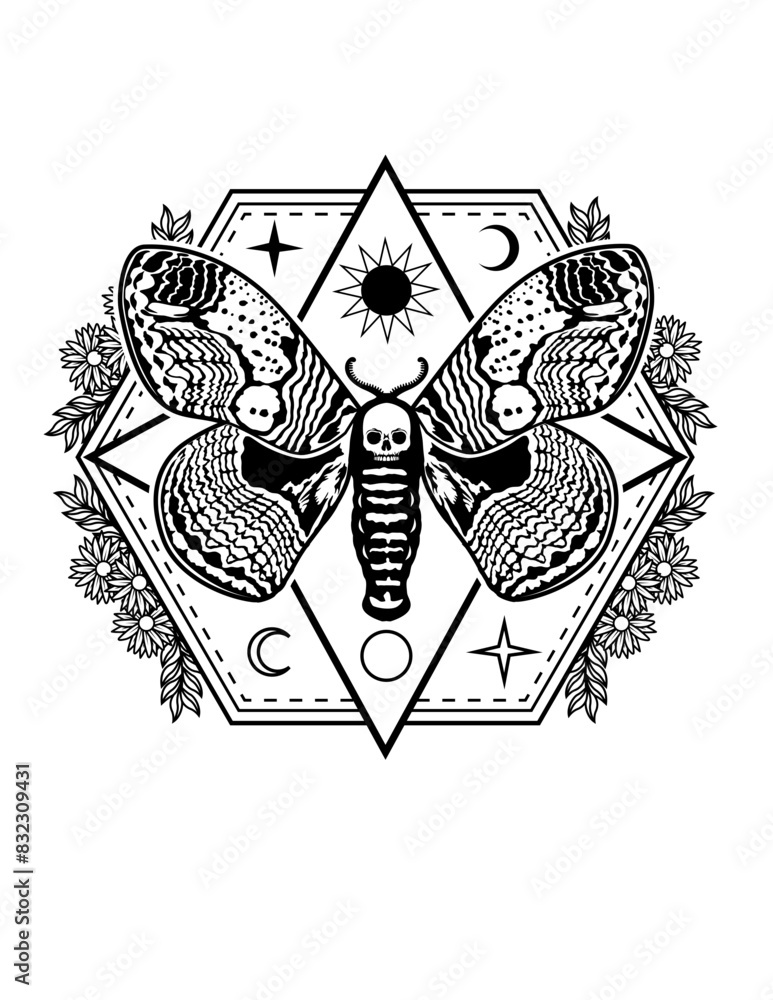 Celestial Moth | Flying Insect | Butterfly | Star Zodiac | Magical ...