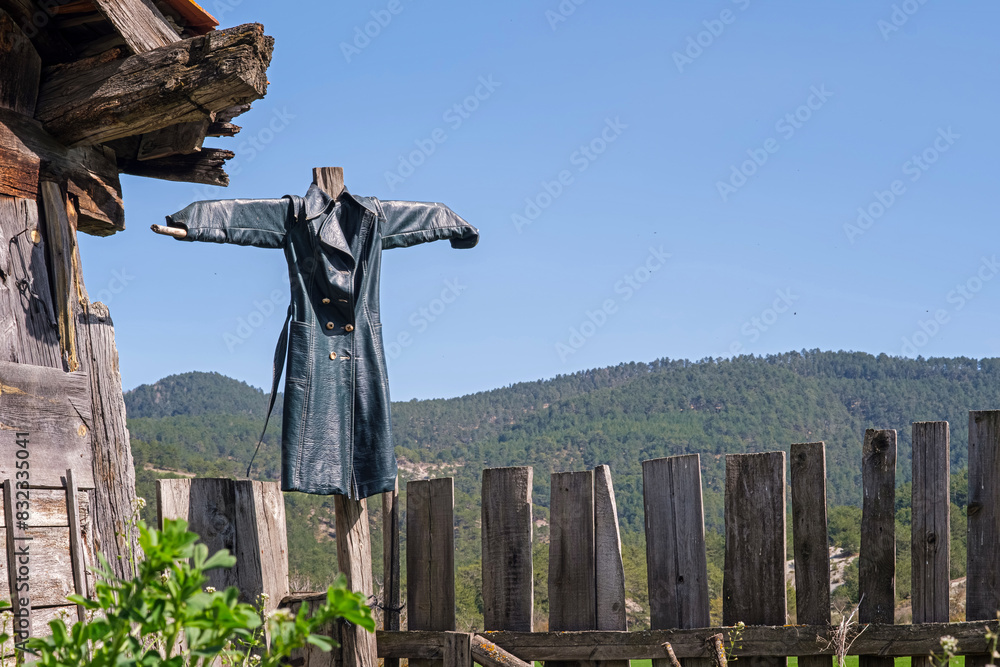 Image of scarecrow, The creepy headless scarecrow in front of the old ...