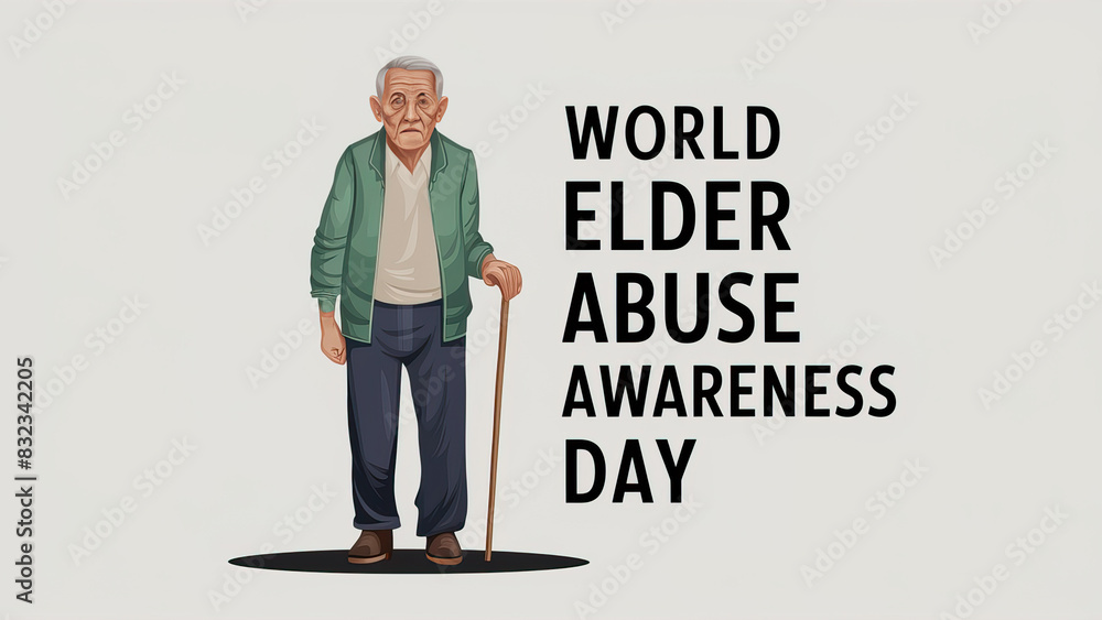 World Elder Abuse Awareness Day, illustration, World Elder Abuse ...
