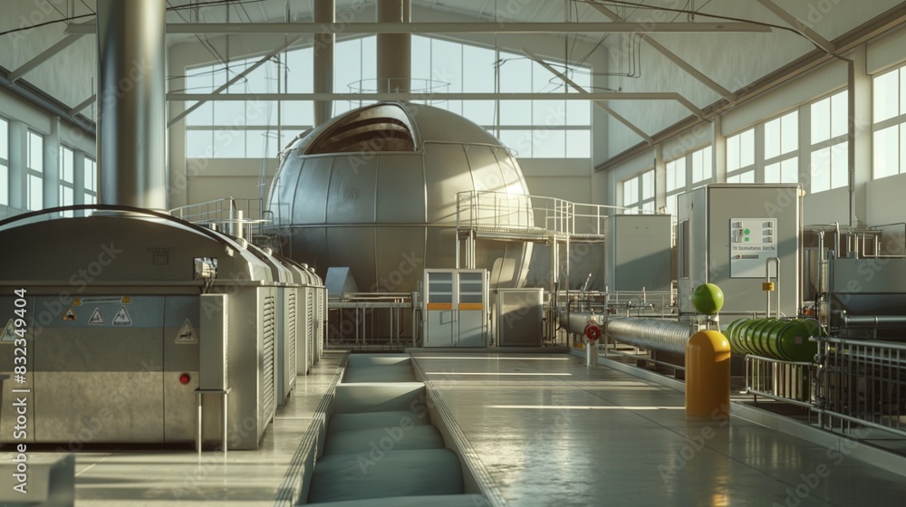 An advanced bio-digestion facility that converts food waste into biogas ...